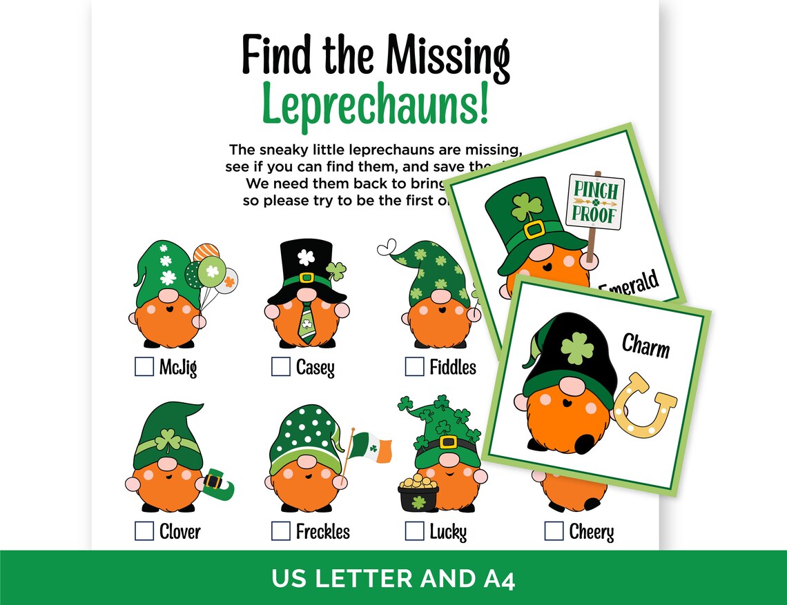 St. Patrick's Day Scavenger Hunt, Printable Find the Missing ...