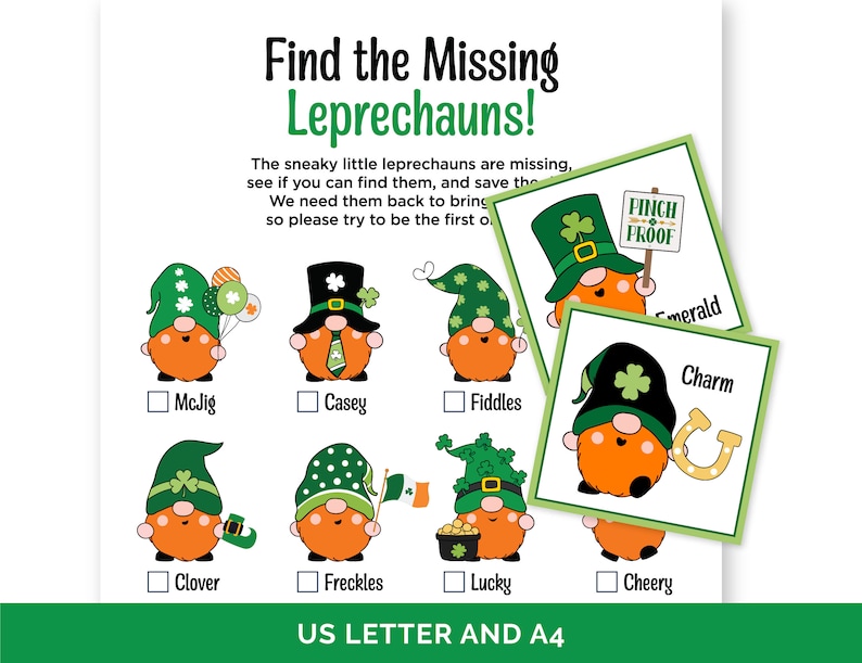 St. Patrick's Day Scavenger Hunt, Printable Find the Missing ...