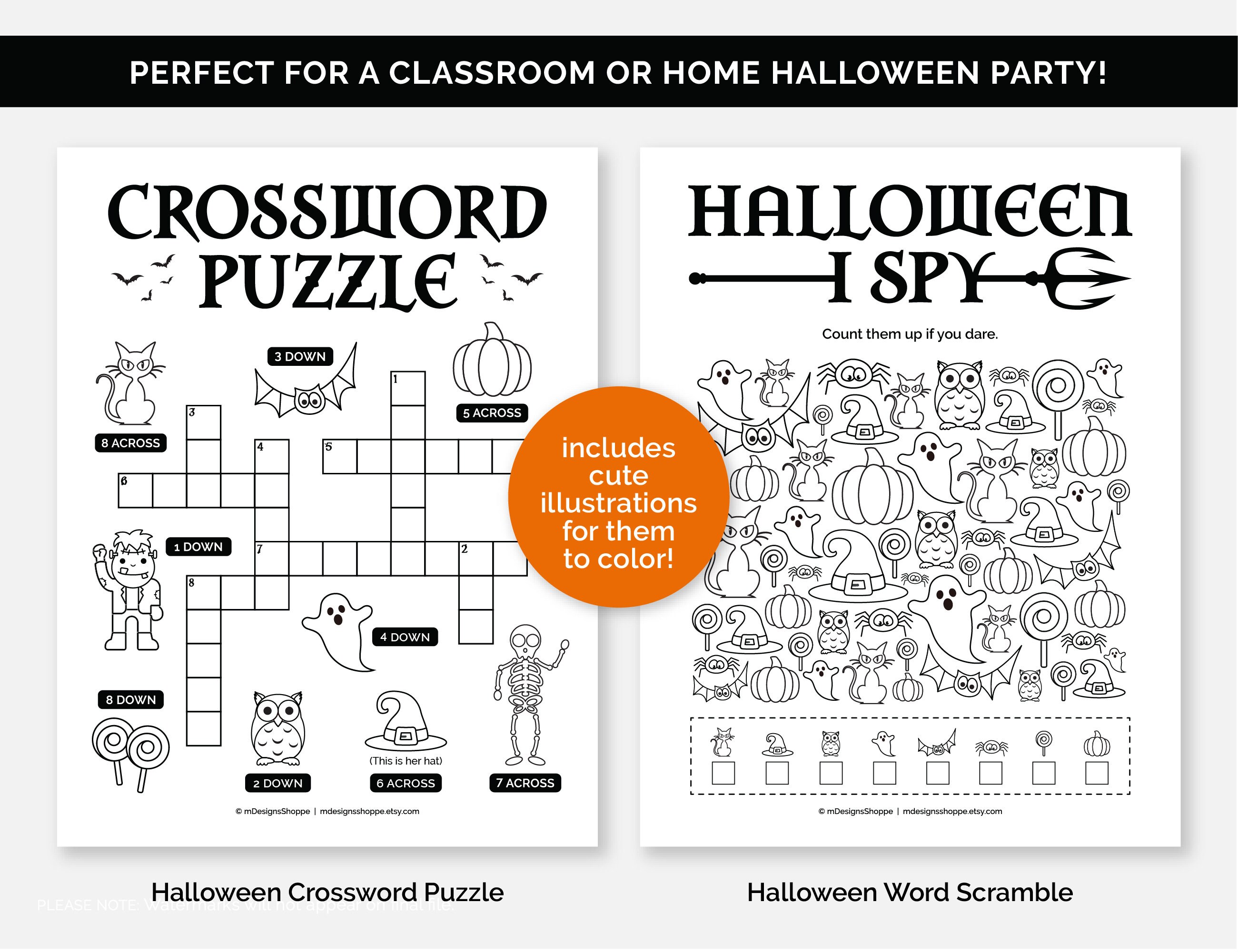 Halloween Activities Bundle for Kids, Printable Halloween Activity Book ...