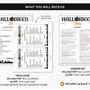 Halloween Trivia Game, Printable Quiz With Answers for a Family, Office ...