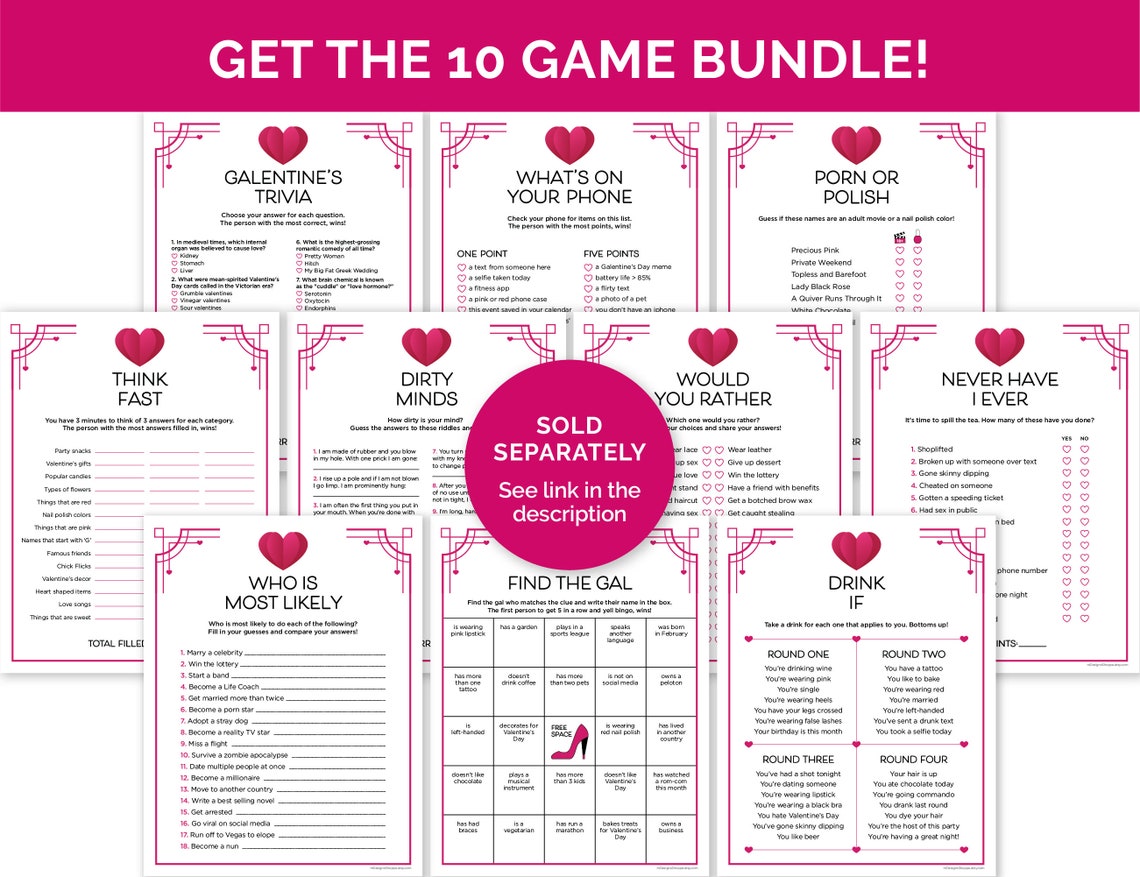 Galentine's Trivia Game, Printable Quiz for a Galentine's Day Party ...