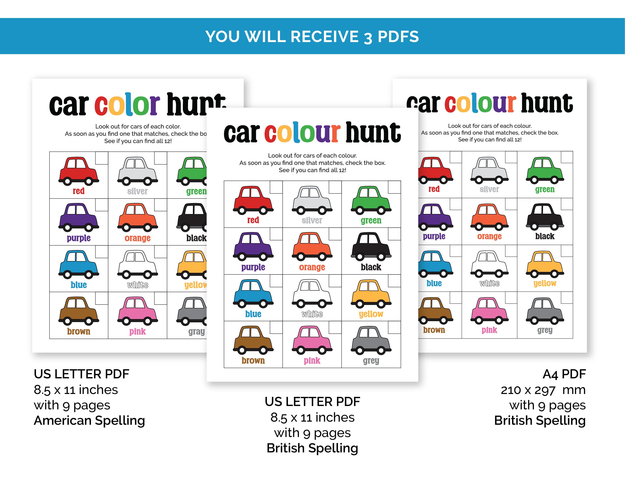 Road Trip Games for Kids, Printable Car Ride Activities, Road Trip ...