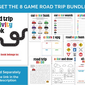 Counting Coloured Cars Printable, Road Trip Game for Kids, Car ...