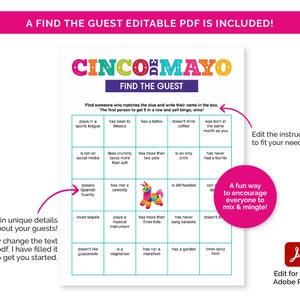 Cinco De Mayo Games, Printable Game Bundle for a Cinco De Mayo Party ...