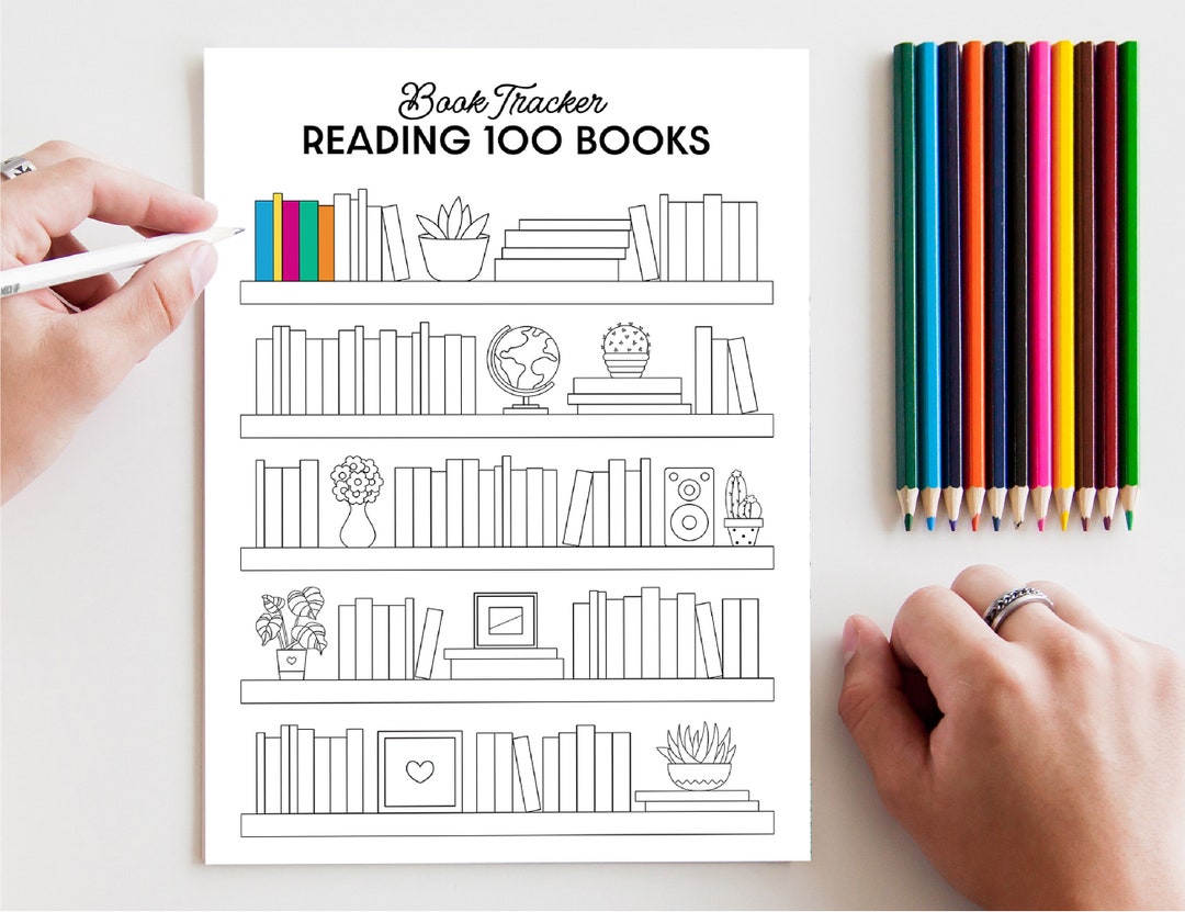 Book Tracker Printable, Reading Tracker, 100 Books Challenge, Printable ...