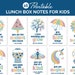 Boho Lunch Box Notes for Kids, Printable Motivational Lunch Notes ...