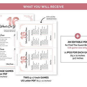 Sweet 16 Party Games, Printable Sweet Sixteen Games Bundle, 16th ...