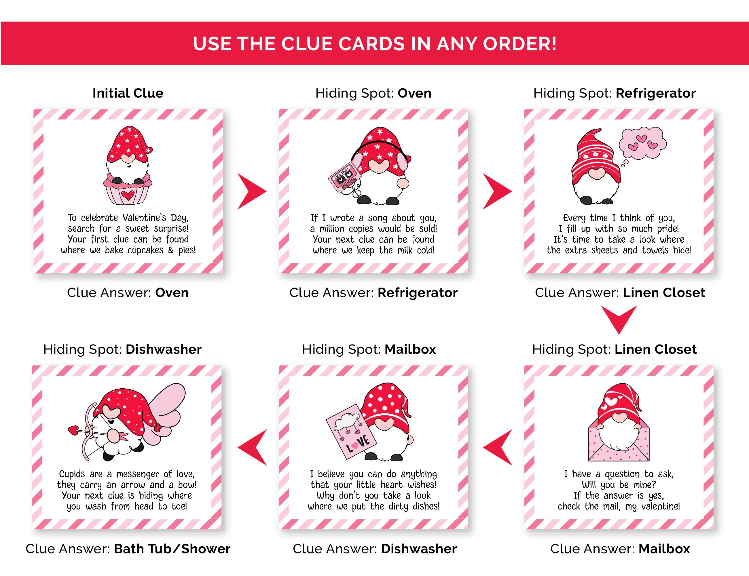 Valentine's Day Scavenger Hunt for Kids, Printable Indoor Treasure Hunt ...