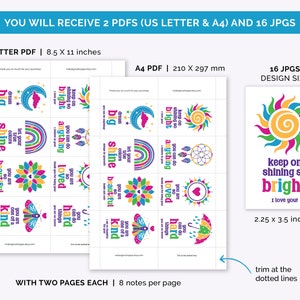 Printable Lunch Box Notes for Kids, Motivational Lunchbox Notes ...