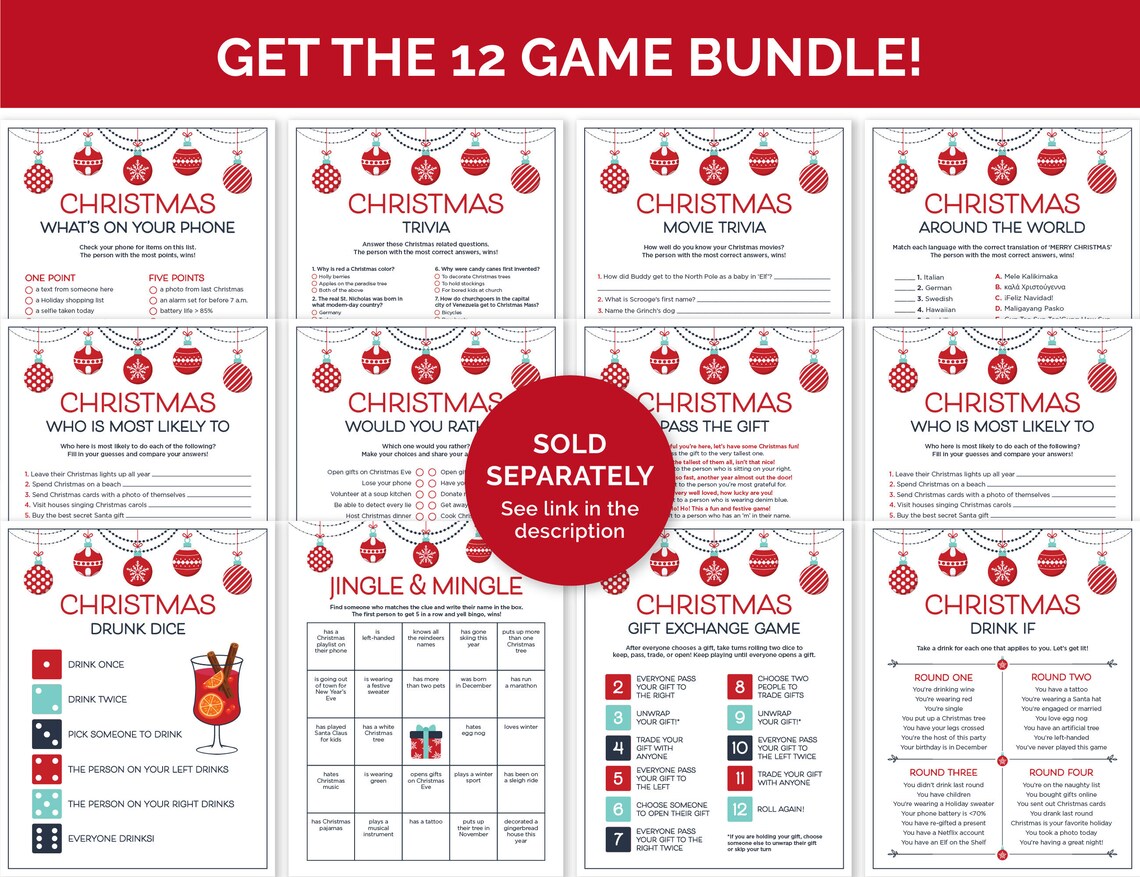 Christmas Trivia Game, Printable Holiday Trivia Questions With Answers ...