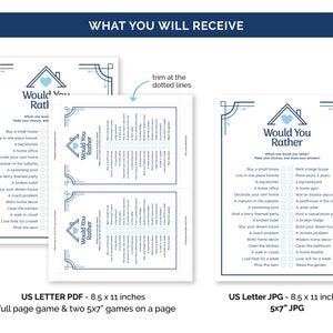 Housewarming Would You Rather, Printable This or That Icebreaker Game ...