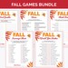 Fall Games Bundle, Printable Autumn Games for Kids, Teens, and Adults ...