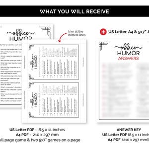 Office Humor Game, Printable Riddles for a Work Party, Workplace Jokes ...