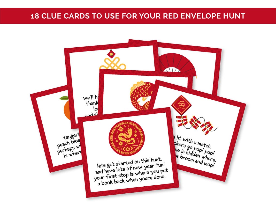Chinese New Year Scavenger Hunt for Kids, Printable 2025 Lunar New Year ...