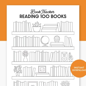 Book Tracker Printable Reading Tracker 100 Books Challenge - Etsy Canada