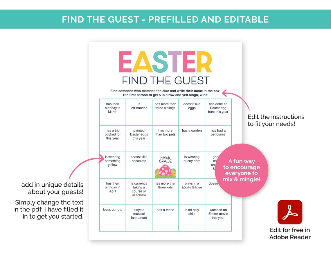 Easter Games Bundle for Adults and Kids, Printable Easter Party Games ...
