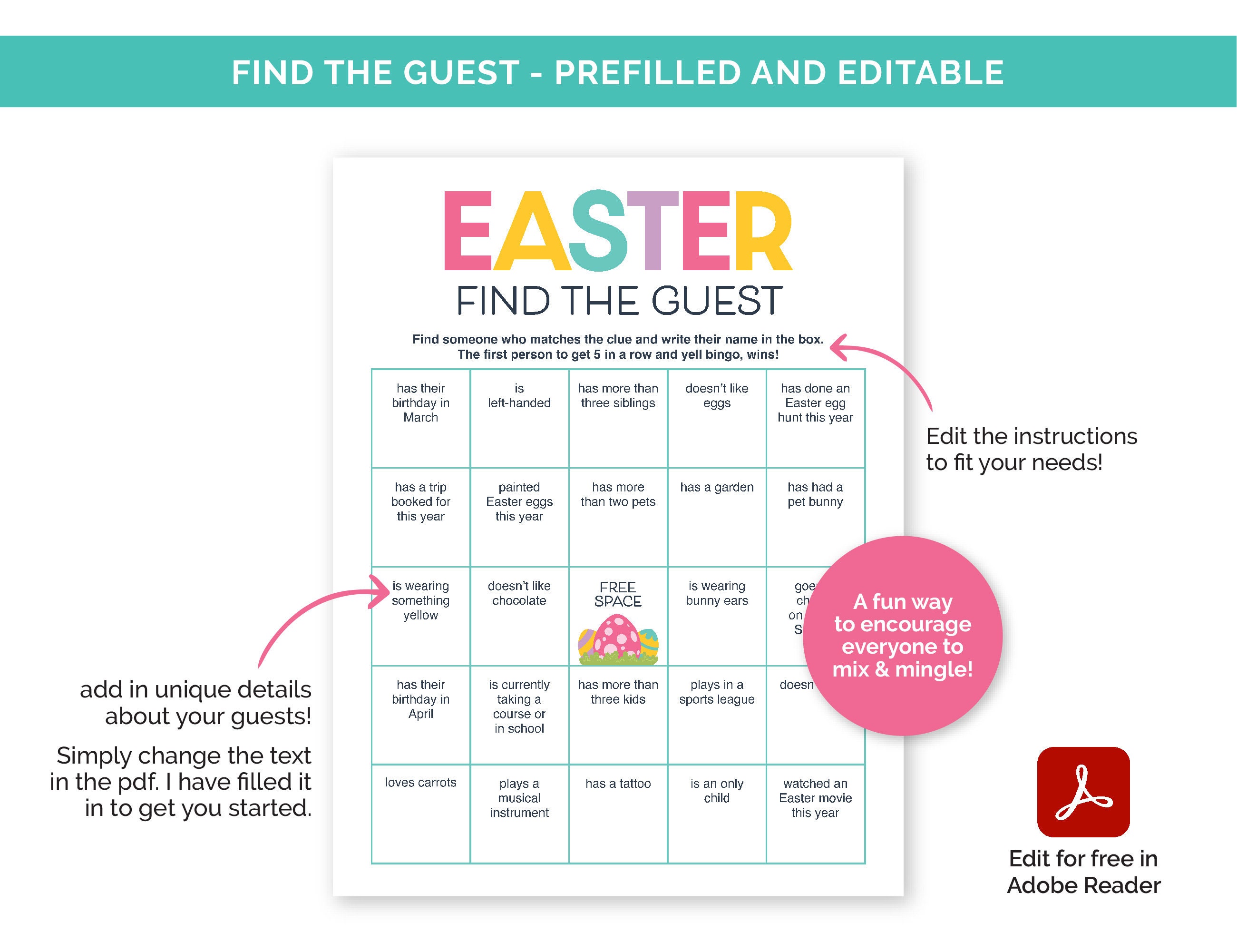 Easter Games Bundle for Adults and Kids, Printable Easter Party Games ...