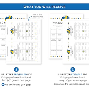 Editable Volleyball Mix & Mingle Bingo, Volleyball Team Building Game ...
