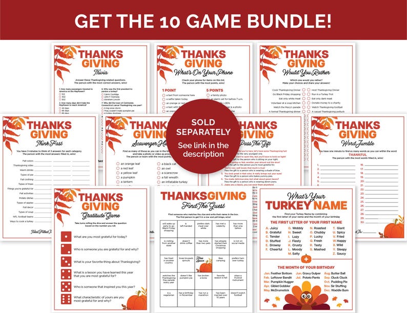 What's Your Turkey Name Game, Printable Thanksgiving Party Game for ...
