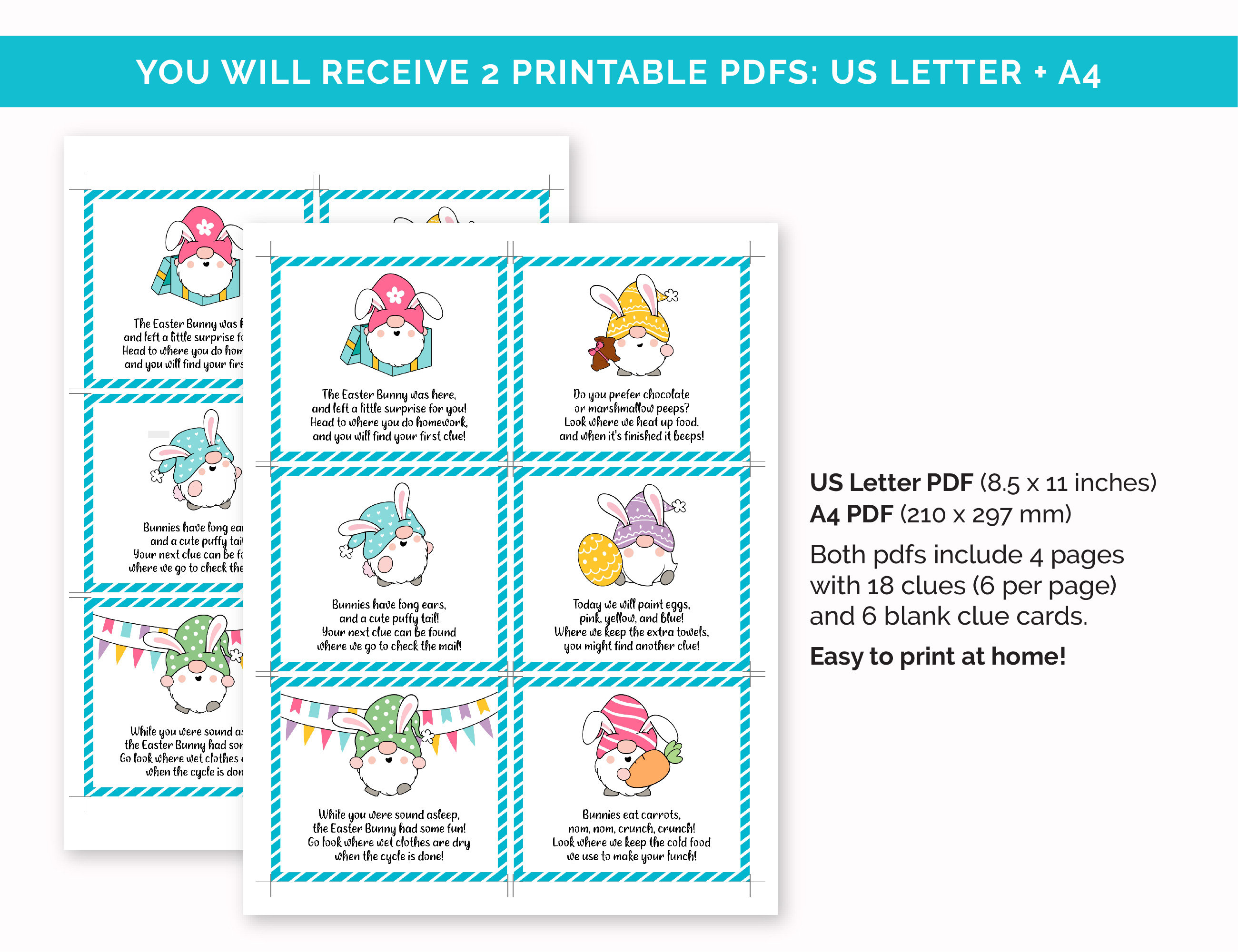 Easter Scavenger Hunt for Kids, Printable Indoor Easter Treasure Hunt ...