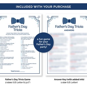 Father's Day Trivia Game, Printable Father's Day Quiz for Families ...