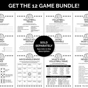 Editable Volleyball Mix & Mingle Bingo, Volleyball Team Building Game ...