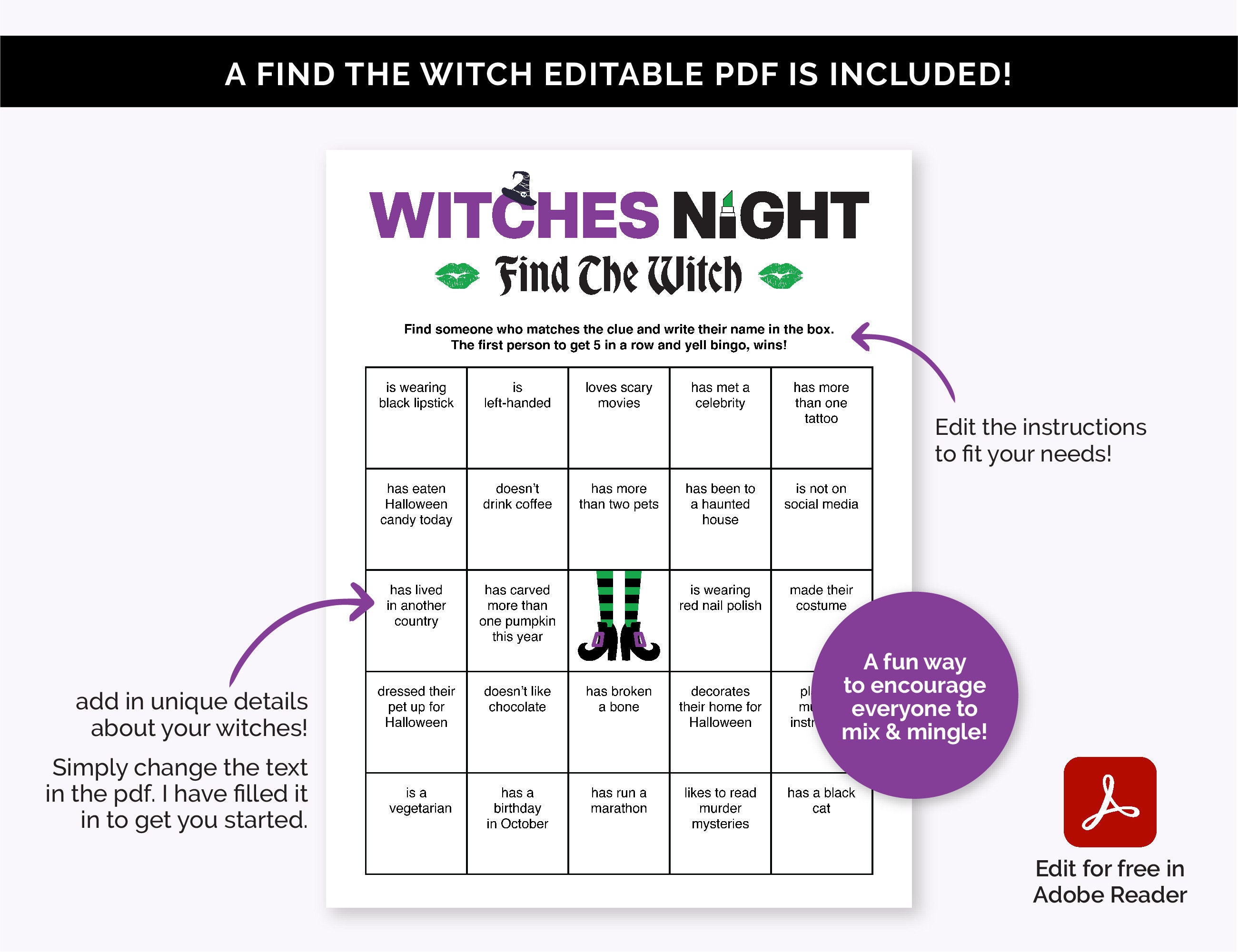 Witches Night Out Games, Printable Games Bundle for a Halloween Girls ...
