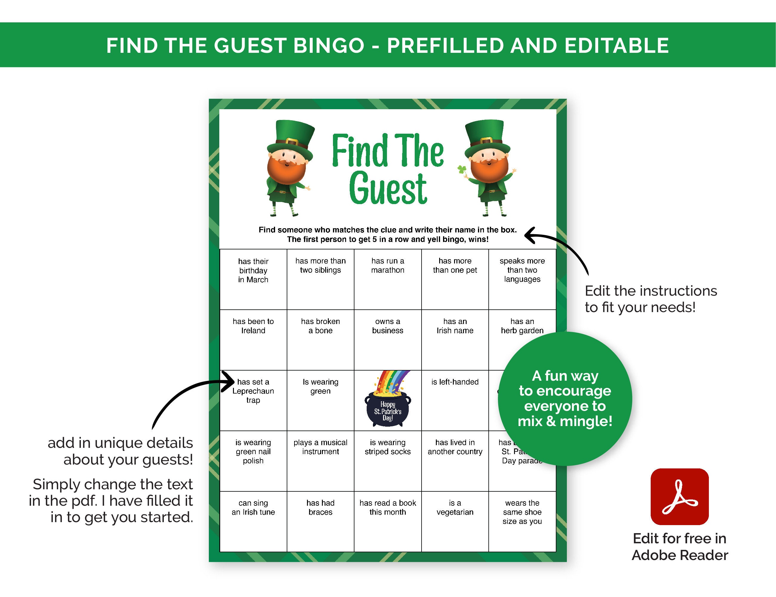 St. Patricks Day Games Bundle, Printable St. Patricks Day Party Games ...