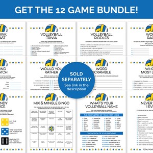 Volleyball Trivia Game, Printable Quiz With Answers for a Volleyball ...