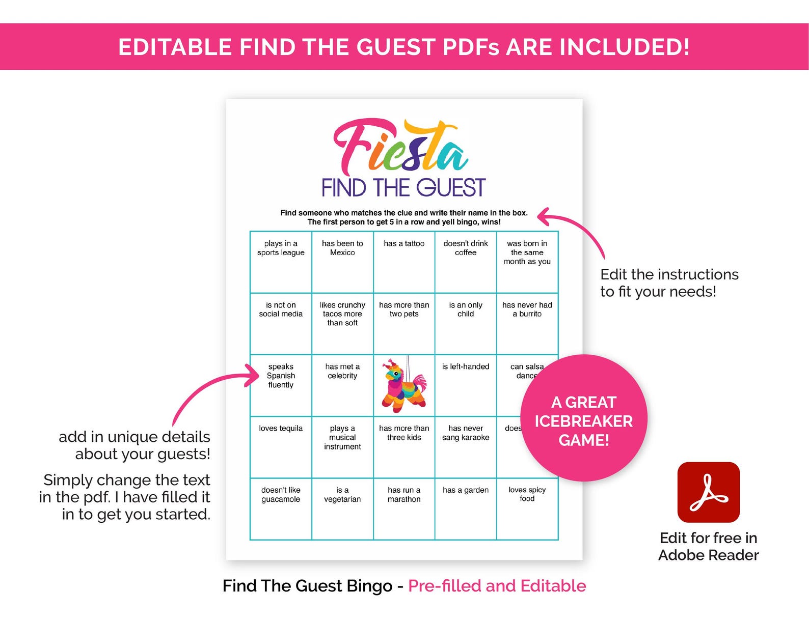 Fiesta Games Bundle, Printable Mexican Party Games for a Fiesta ...