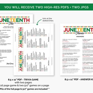 Juneteenth Trivia Game Printable Black History Quiz - Etsy Canada