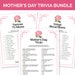 Mother's Day Trivia Games Bundle, Printable Mothers Day Trivia, Famous ...