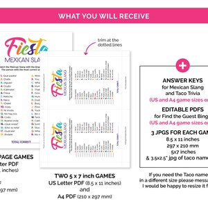 Fiesta Games Bundle, Printable Mexican Party Games for a Fiesta ...