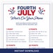 Fourth of July What's on Your Phone Game, Printable Phone Scavenger ...