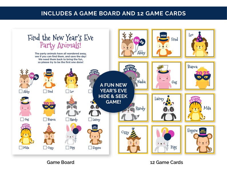 2025 New Year's Eve Scavenger Hunt, Printable New Years Hide & Seek ...