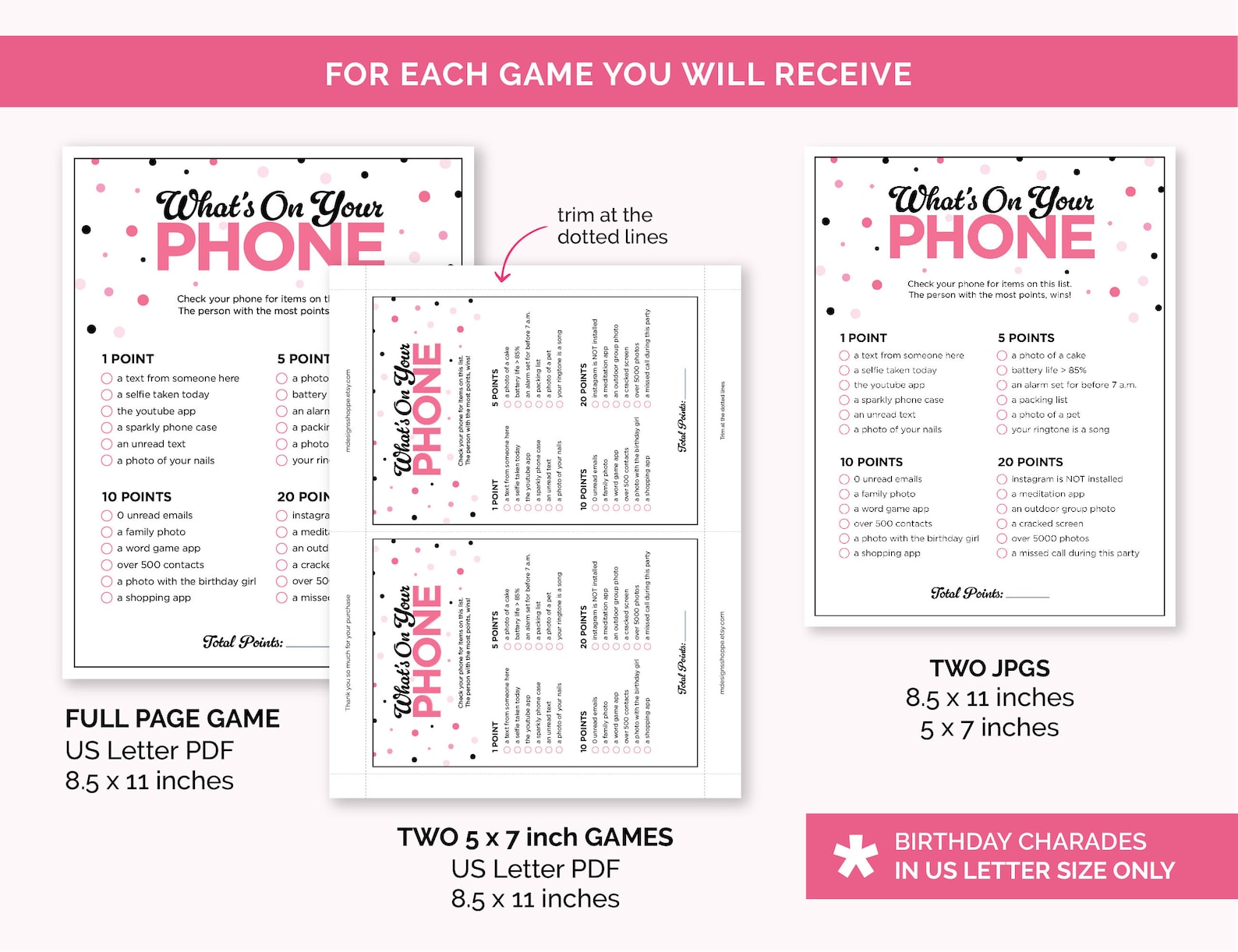 Teen Birthday Games for Girls, Printable Birthday Girl Trivia Games ...