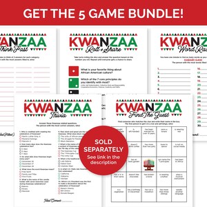 Kwanzaa Trivia Game, Printable Quiz for a Family or Classroom Kwanzaa ...