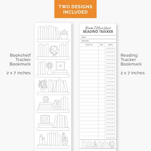 Reading Tracker Bookmarks, Printable Reading List Bookmark With ...