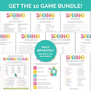Spring Finish the Phrase, Printable Spring Party Game for Kids & Adults ...