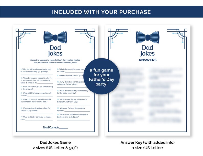 Father's Day Riddles, Printable Dad Jokes for a Father's Day Party, Fun ...