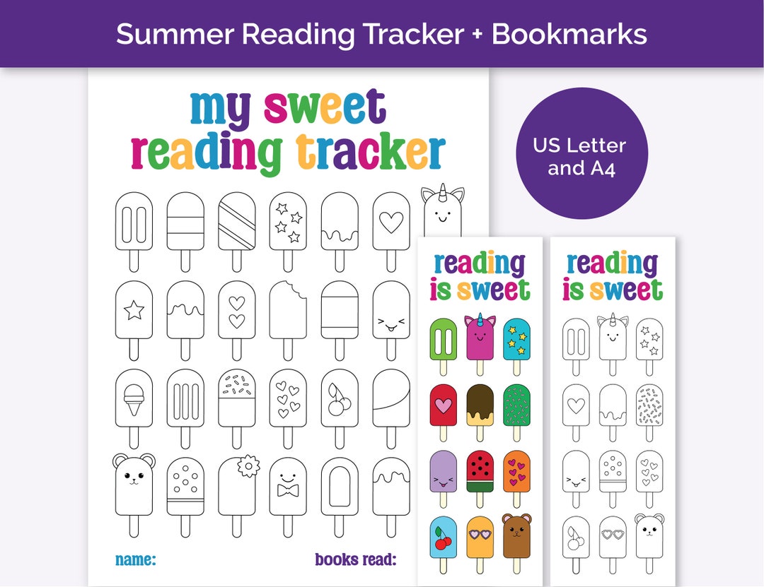 Summer Reading Tracker for Kids Printable Book Tracker and - Etsy