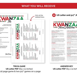 Kwanzaa Trivia Game, Printable Quiz for a Family or Classroom Kwanzaa ...
