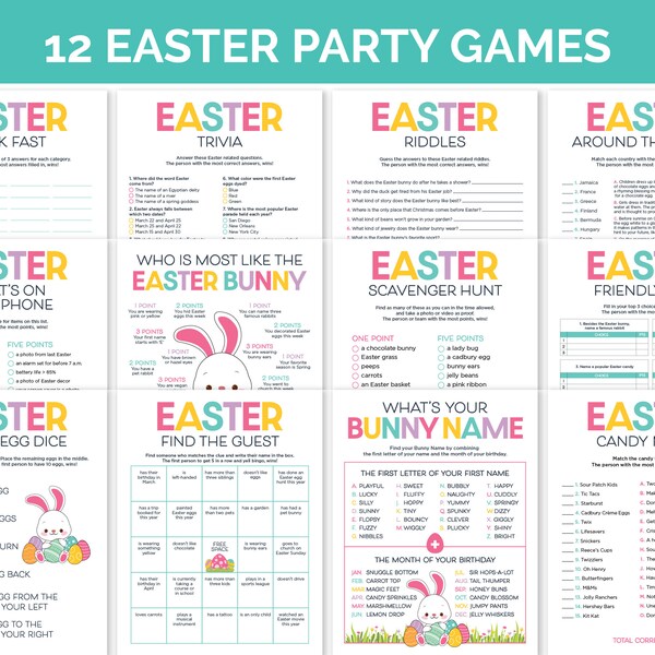 Easter Games for Adults - Etsy