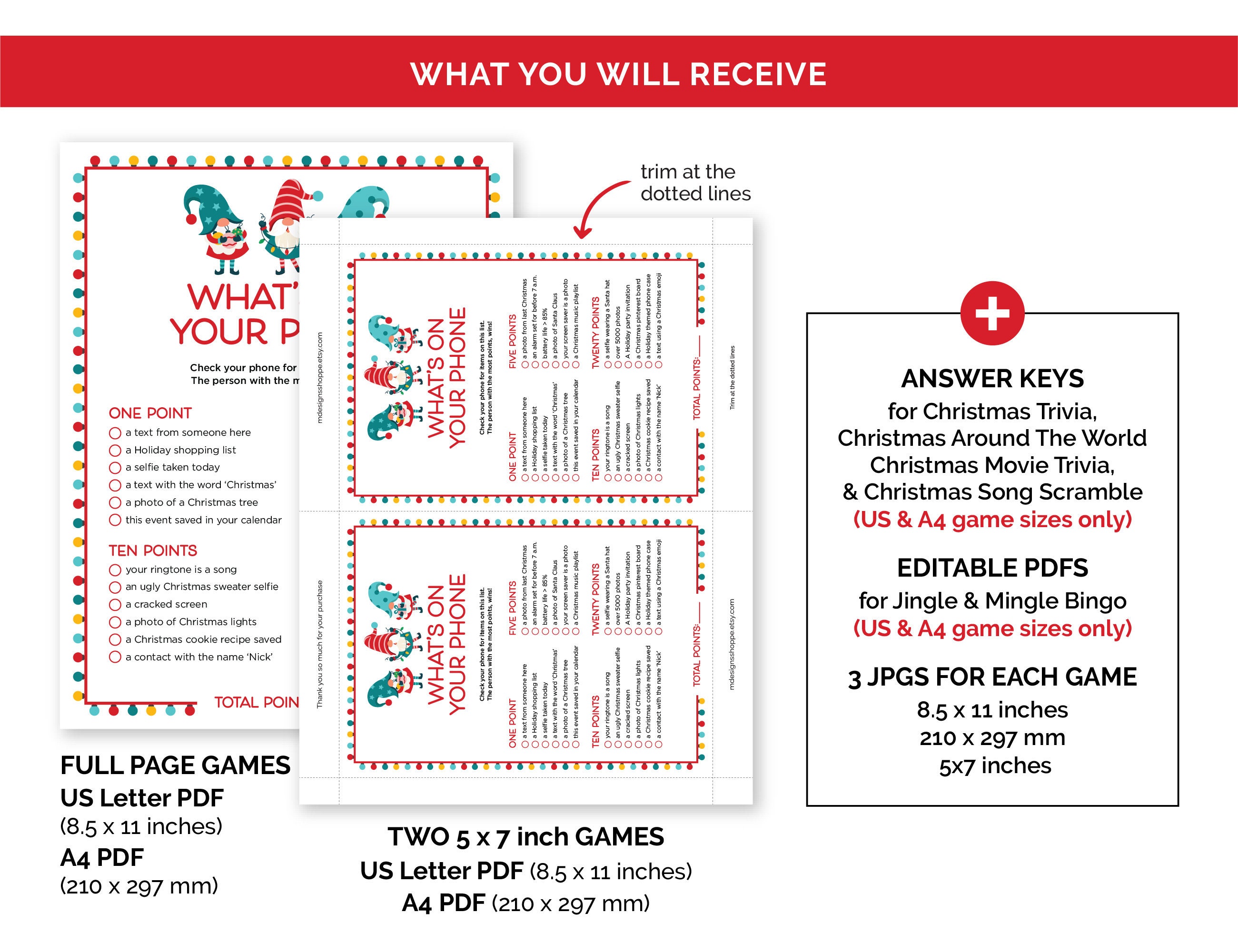 Christmas Games Bundle, Printable Christmas Games for Families, Holiday ...