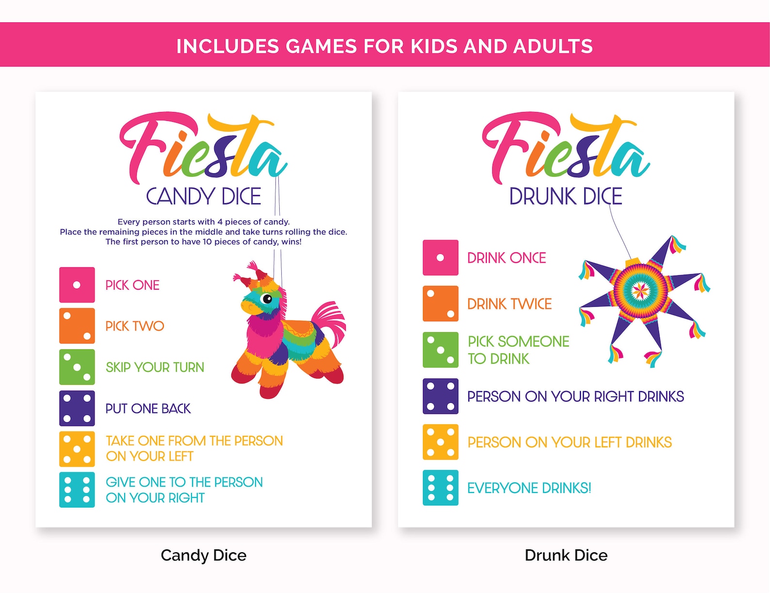 Fiesta Games Bundle Printable Mexican Party Games for a - Etsy