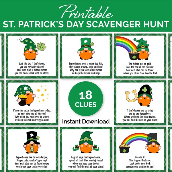St Patricks Day Scavenger Hunt - Etsy