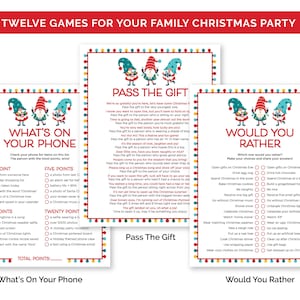 Christmas Games Bundle, Printable Christmas Games for Families, Holiday ...