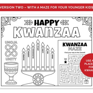 Kwanzaa Kids Coloring and Activities Page, Printable Kids Activity ...