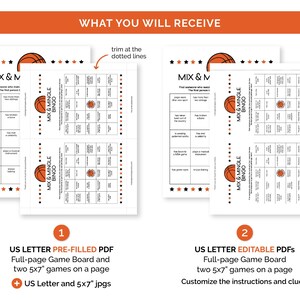 Editable Basketball Mix & Mingle Bingo, Basketball Team Building Game ...