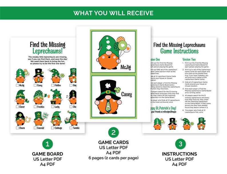 St. Patrick's Day Scavenger Hunt, Printable Find the Missing ...